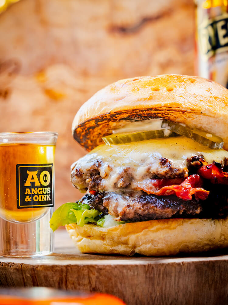 Haggis Burger with Ryelander Cheese | Angus & Oink