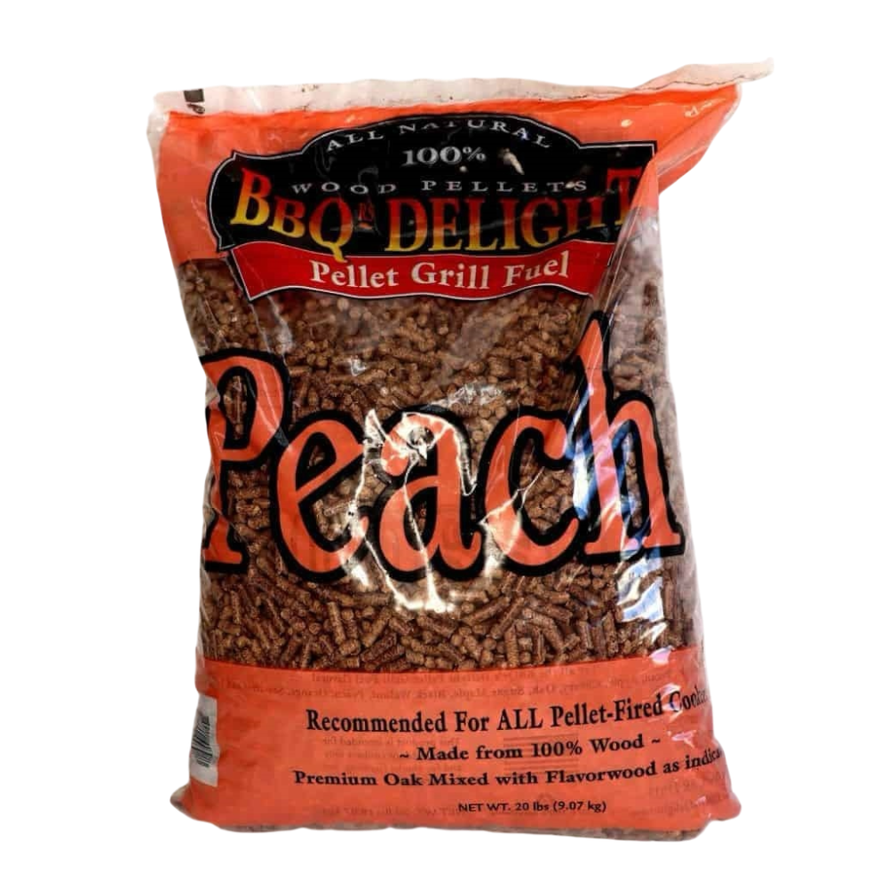 BBQr's Delight Wood Pellets - Peach 9kg | Angus & Oink